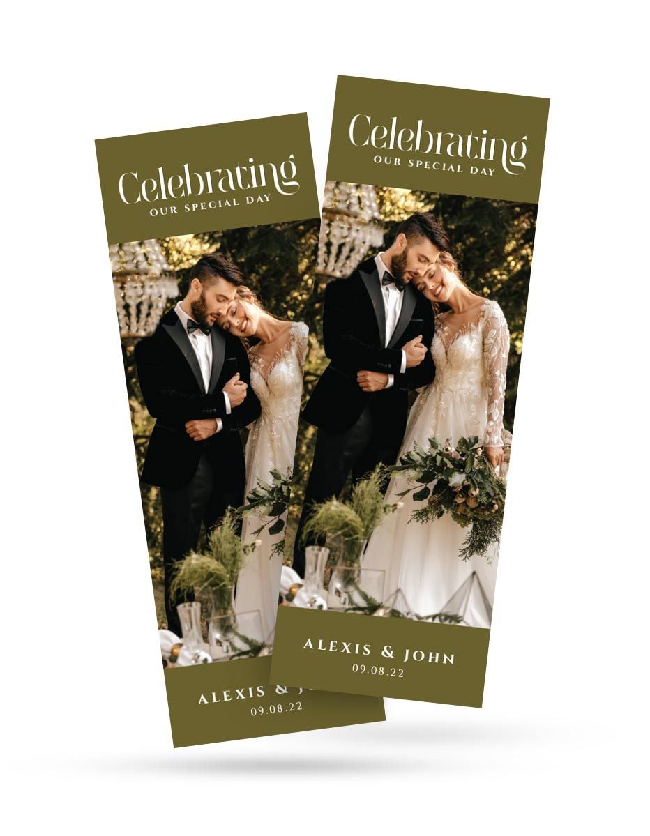 Personalized Bookmark Wedding Favors - Print Bookmark Keepsakes For ...