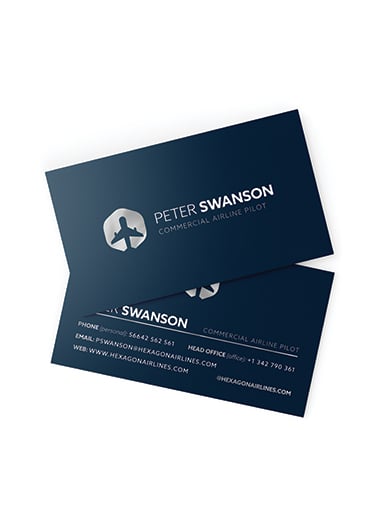 Pilot & Aviation Business Cards - Aura Print