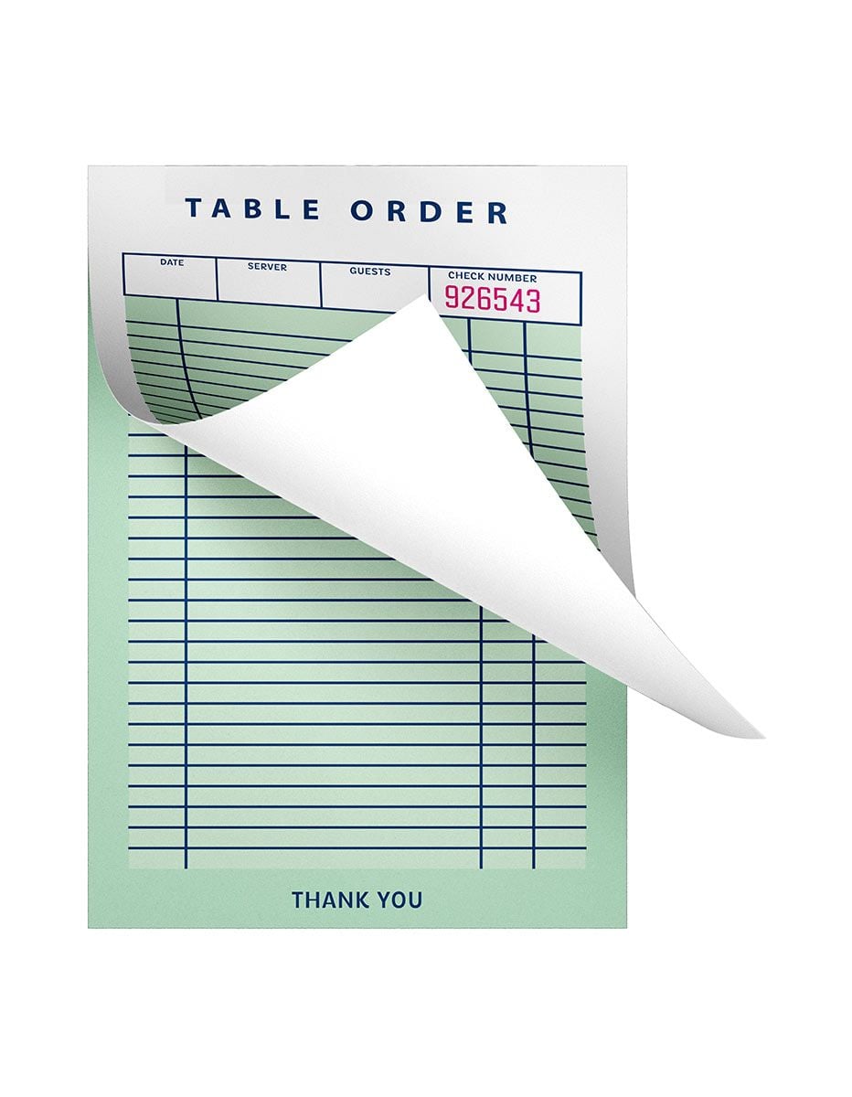 Custom Restaurant Order Pads – Available in All Sizes